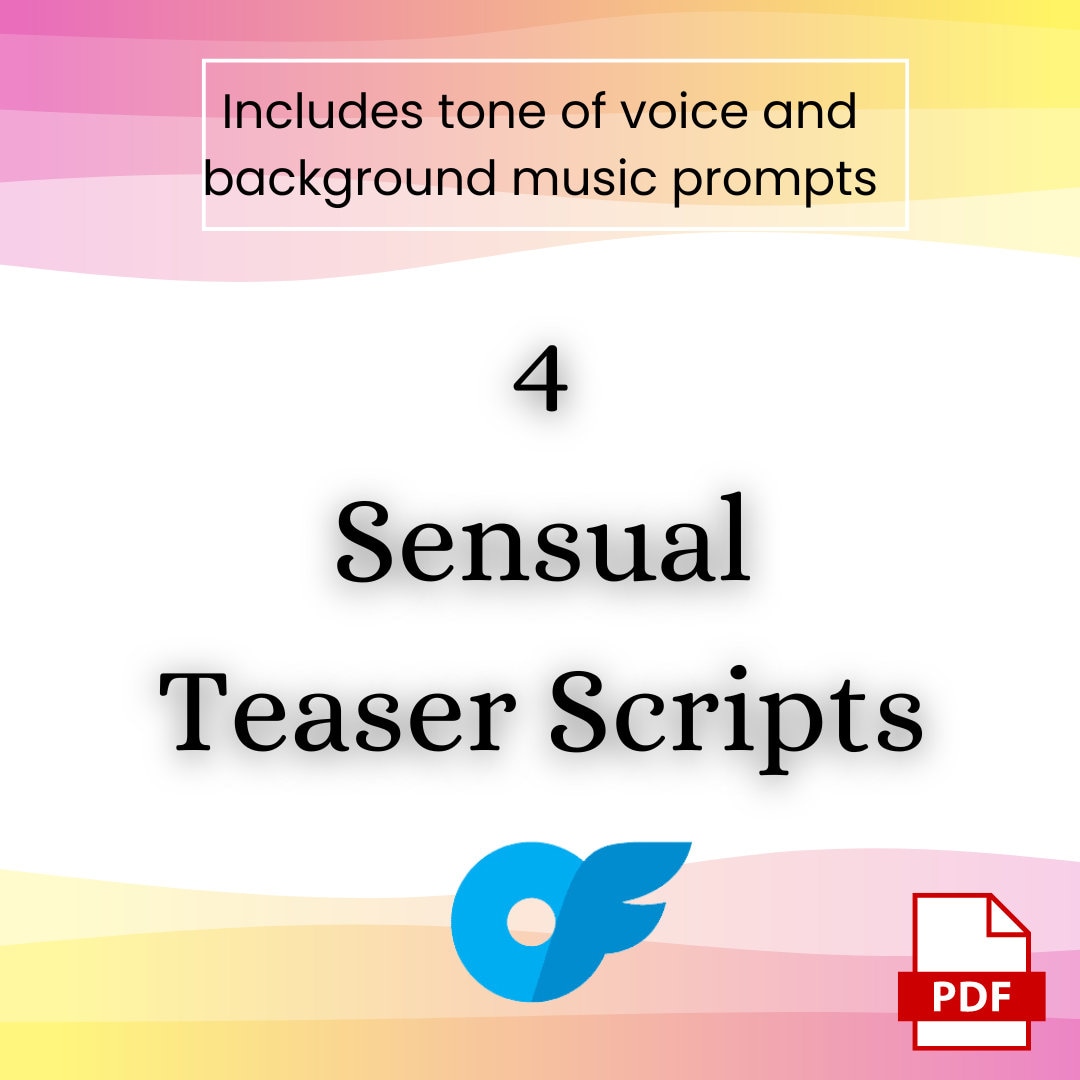 Sensual Teaser Scripts for Onlyfans Creators - Instant Download - Audio ...