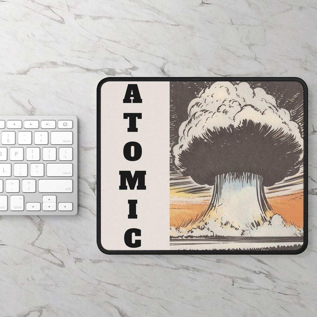 Atomic Gaming Mouse Pad - Retro Art Design, Gamer Gift, Desk Accessory ...