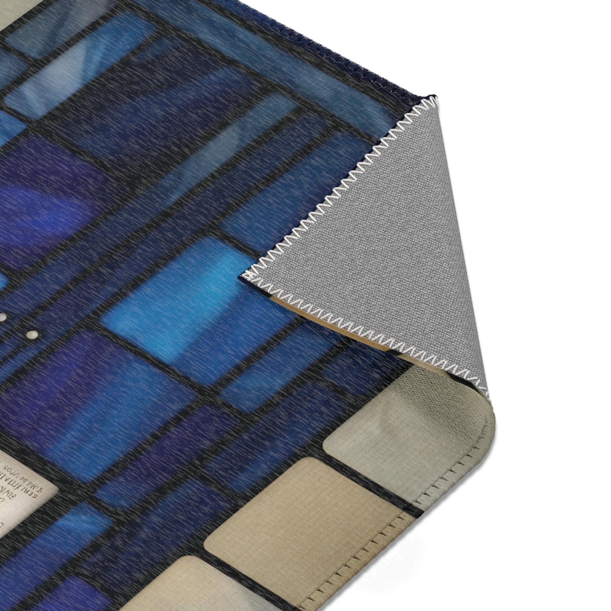 Stained Glass TARDIS Area Rug, Cozy Living Room Decor, Whimsical Home ...