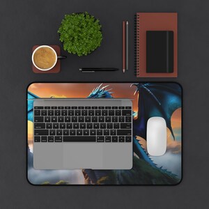 Majestic Dragon Desk Mat - Enchanting Office Decor, Gaming Mouse Pad ...