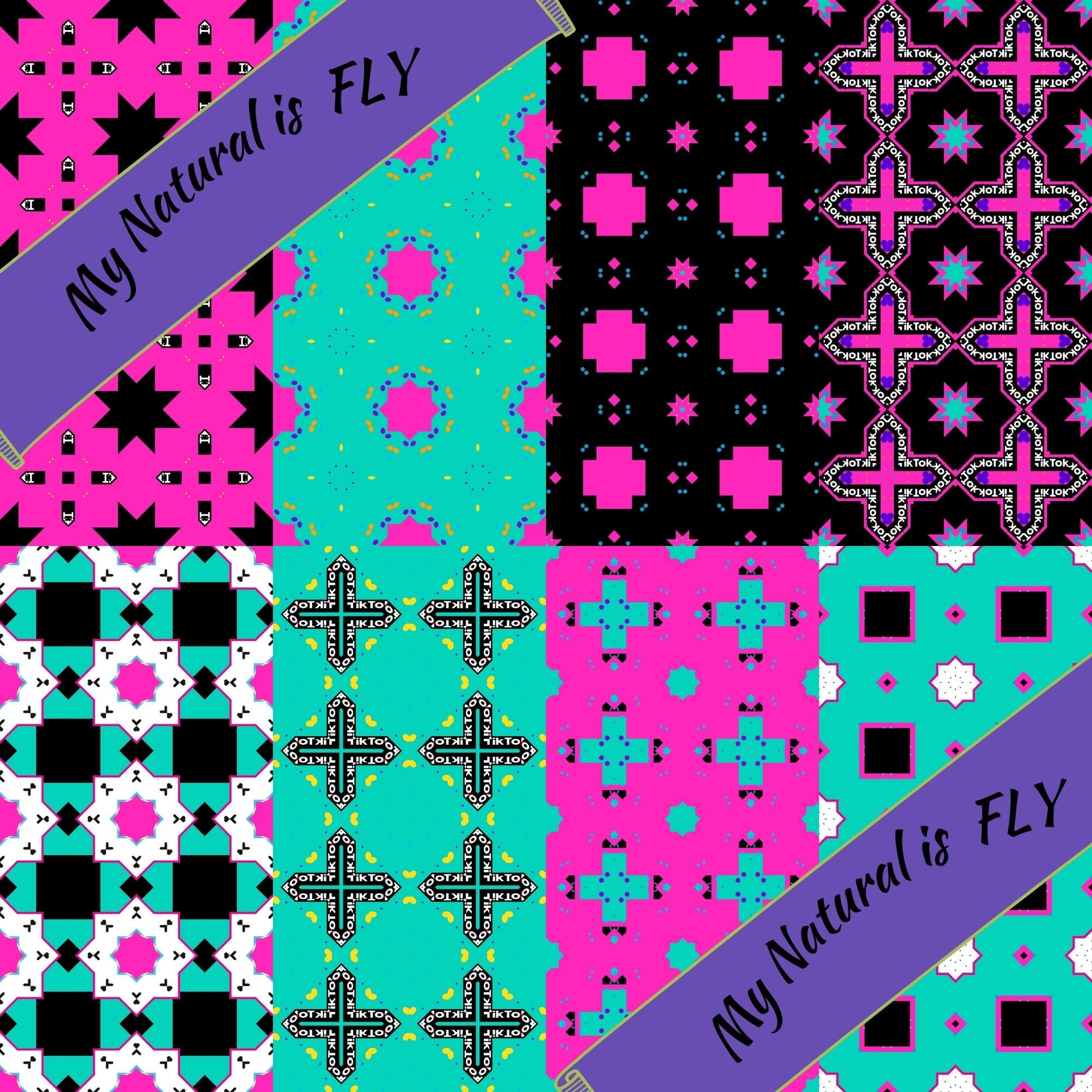 HOT PINK & TEAL Vol. 1 Digital Papers, Backgrounds, Scrapbook Paper ...
