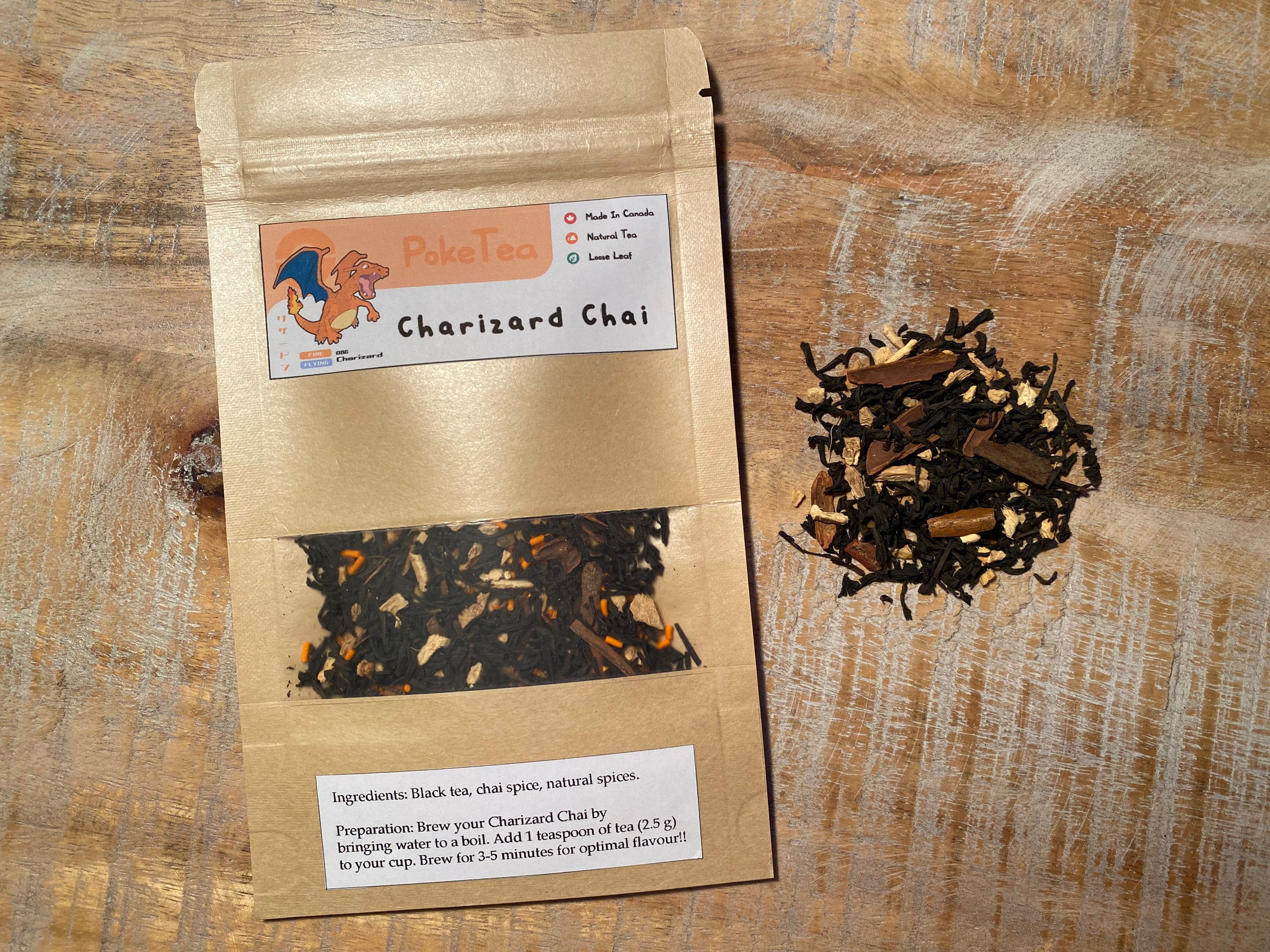 Pokétea! | Charizard Chai | Pokemon-inspired Loose Leaf, Natural Tea! Perfect Stocking Stuffer ...