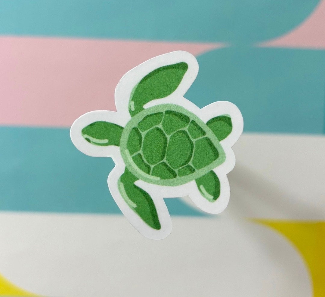 Swimming Turtle Sticker Summer Collection Individual Sticker Holiday ...