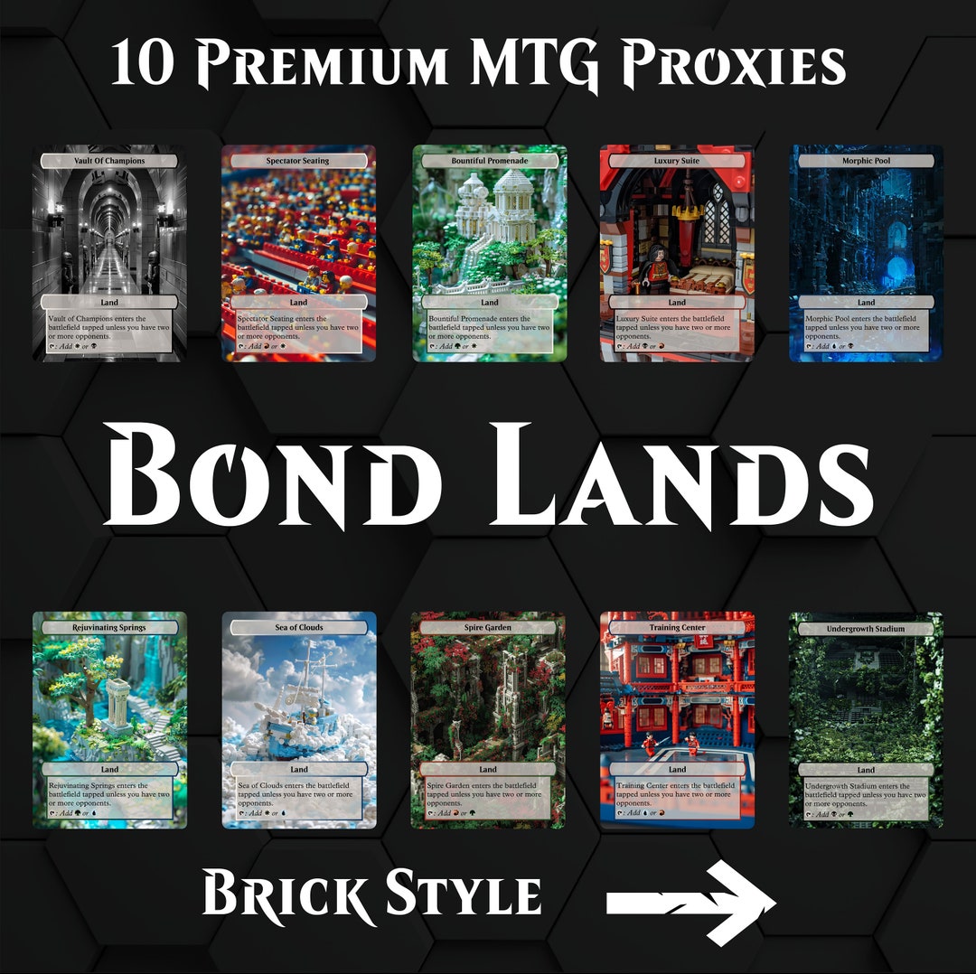 MTG Premium Bond Lands Proxies 10X Cards - Etsy