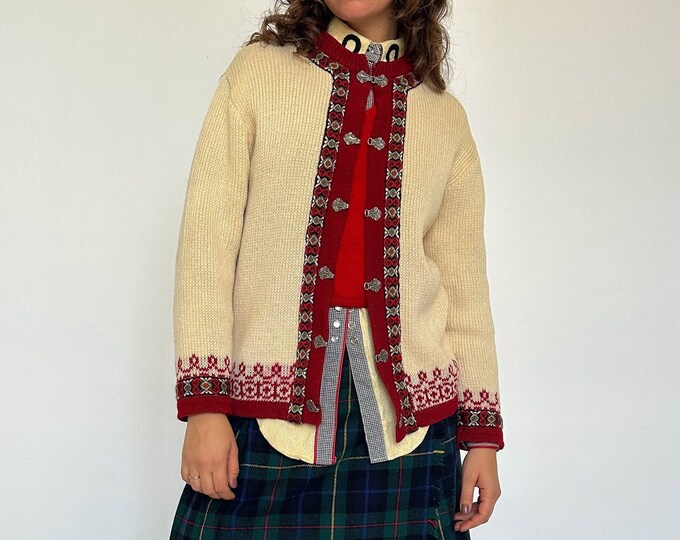 Vintage Nordstrikk Cardigan / Wool / Norwegian / Scandinavian ...