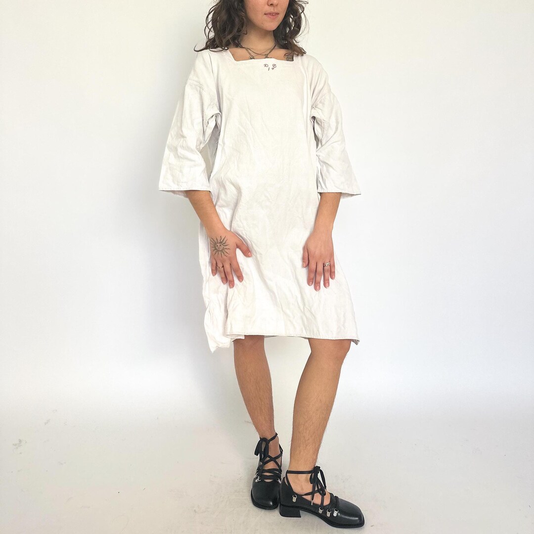 Antique 1800s Raw Linen Chemise / Mid Length / Victorian Dress ...