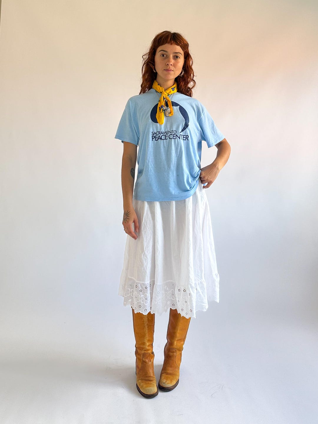 1970s Sacramento Peace Center T-shirt / Vintage Light Blue Bird Tee - Etsy