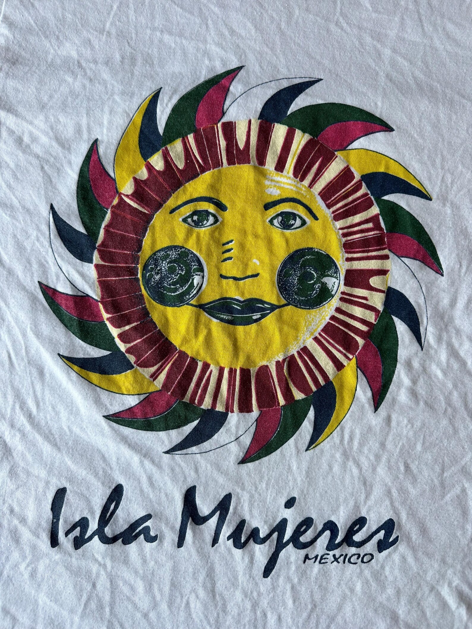 Vintage 1990s Tourist Mexico T-shirt / Sun Print / Bohemian / Fun Tee ...