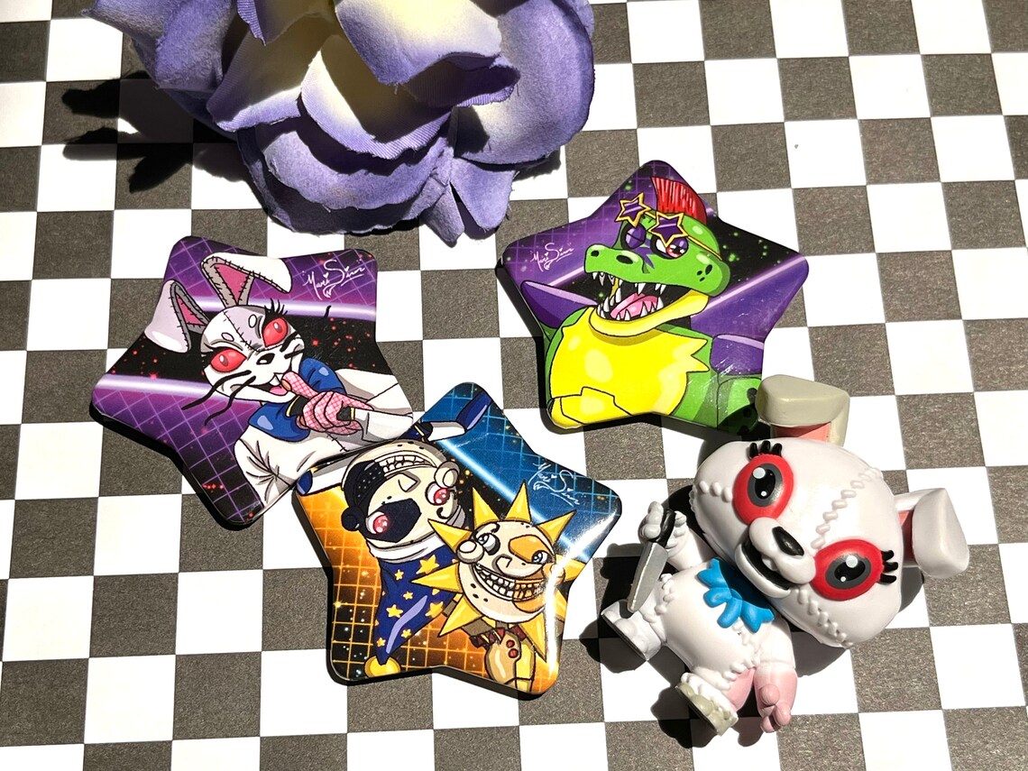 FNAF Security Breach Star Buttons - Etsy
