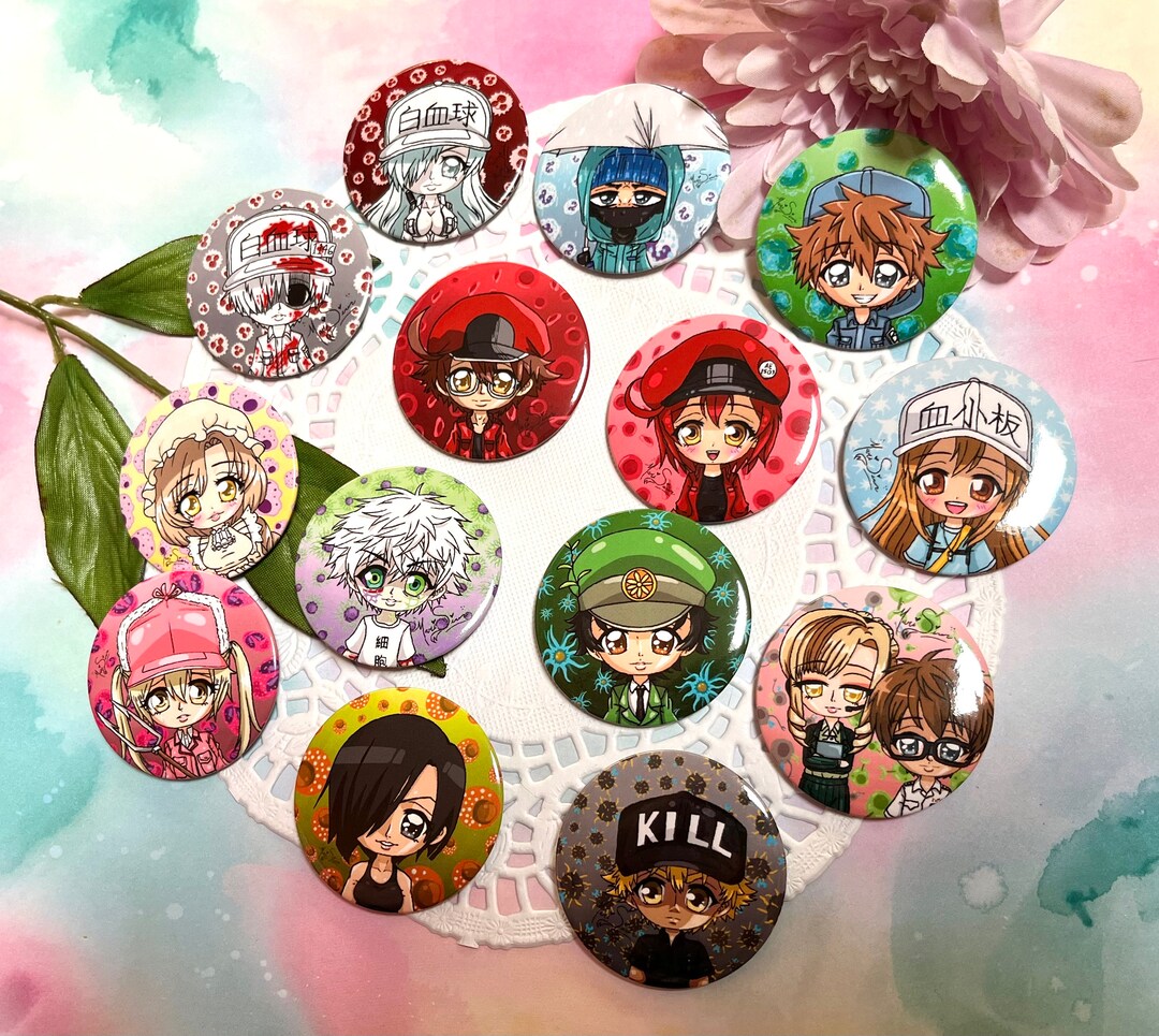 Cells at Work Buttons - Etsy Australia