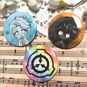 SCP Chibi Anime Pinback Buttons - Etsy