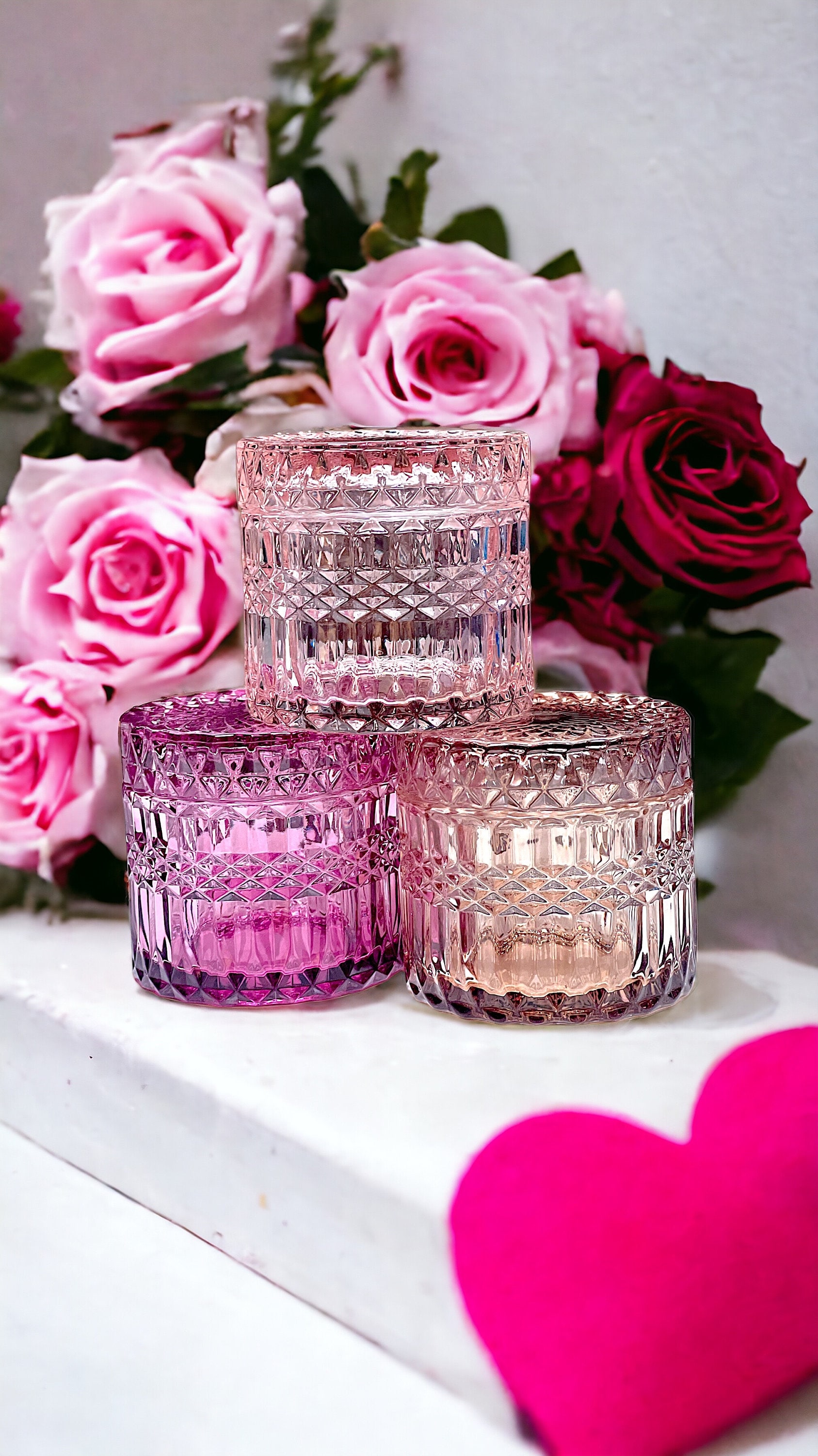 Pretty in Pink Candle Set - Etsy