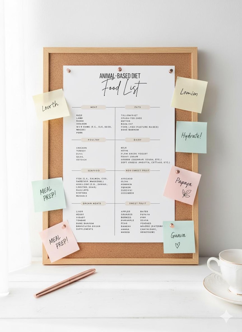Animal Based Diet Food List Printable: High Protein Shopping Guide ...