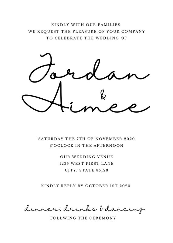 Wedding Invitation Samples Couple Hosting