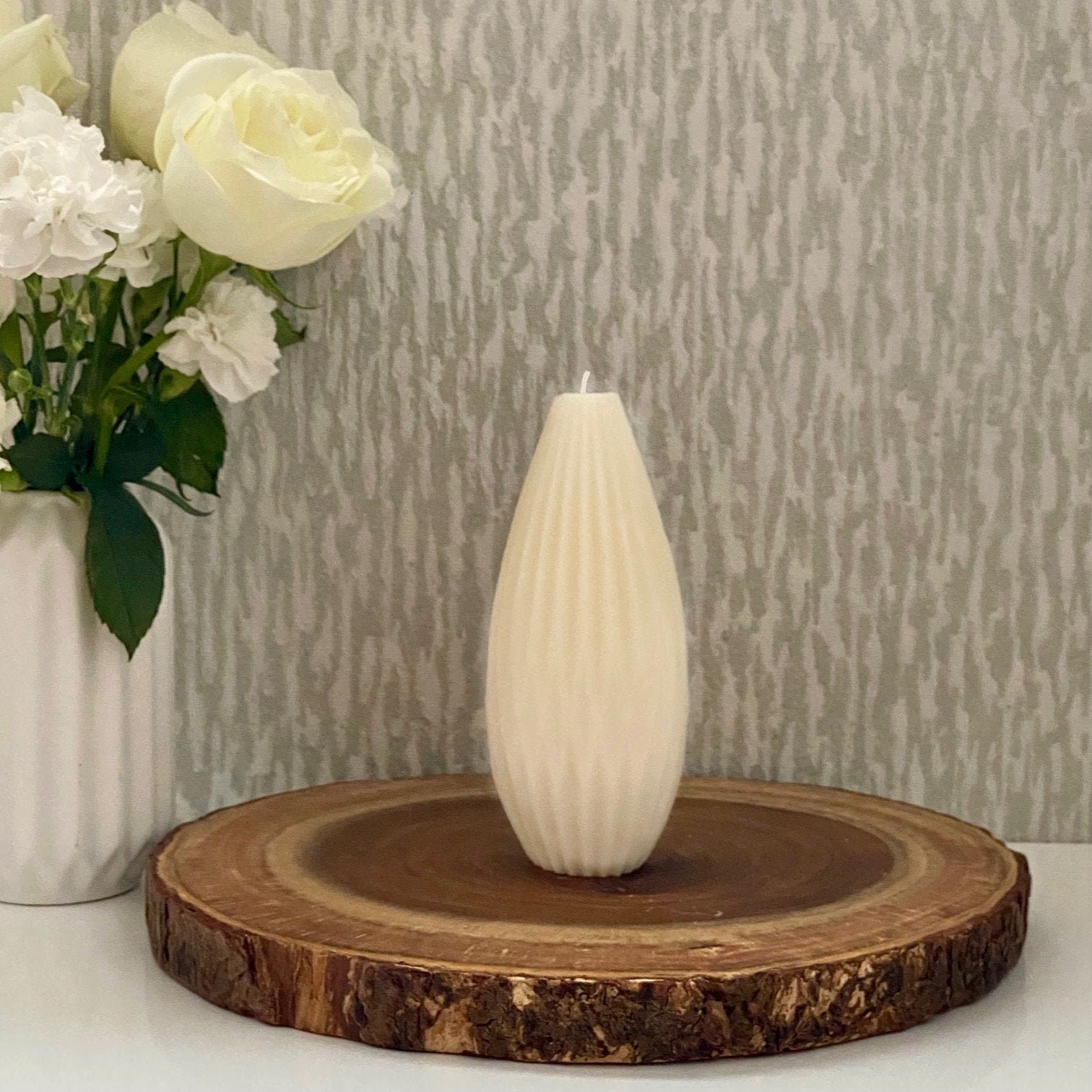 Pear Shape Candle Modern Decorative Candle Handcrafted With - Etsy UK