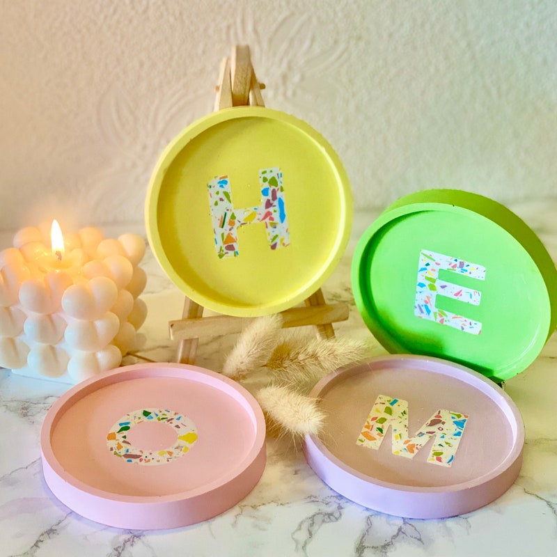 Letter Coaster - Etsy