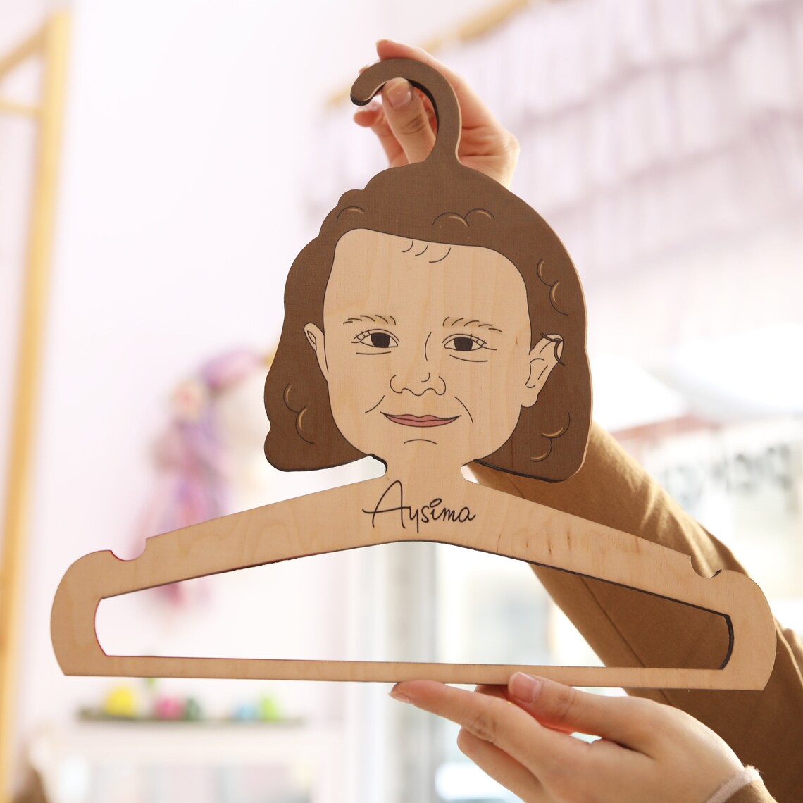 Personalized Baby Hanger, Children Clothes Hanger, Wooden Baby Hanger ...
