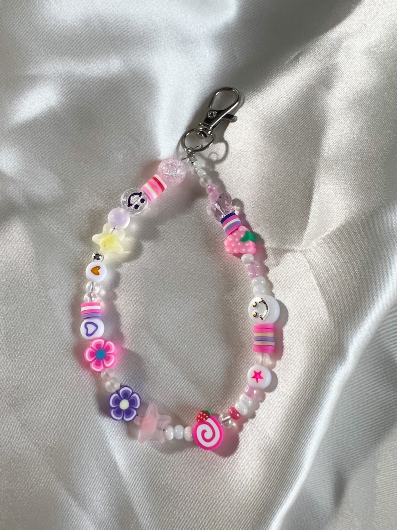 Custom Beaded Name Trendy Keychains Custom Keychainsbeaded - Etsy