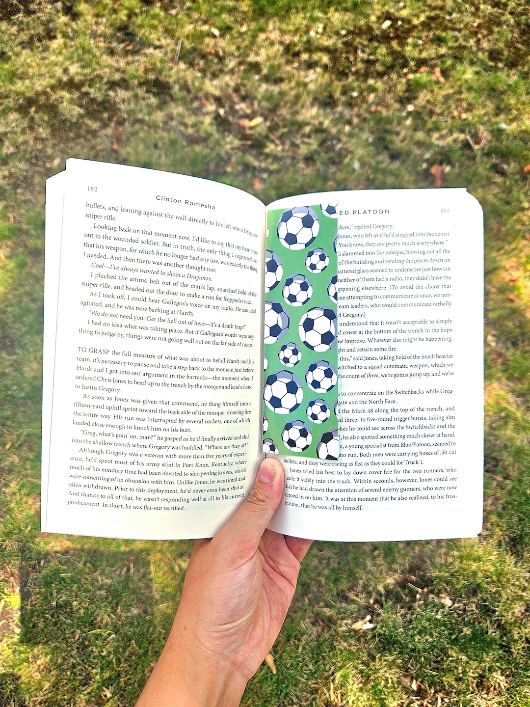 Green, Black, and White Soccer Bookmark - Custom/personalized Bookmark ...