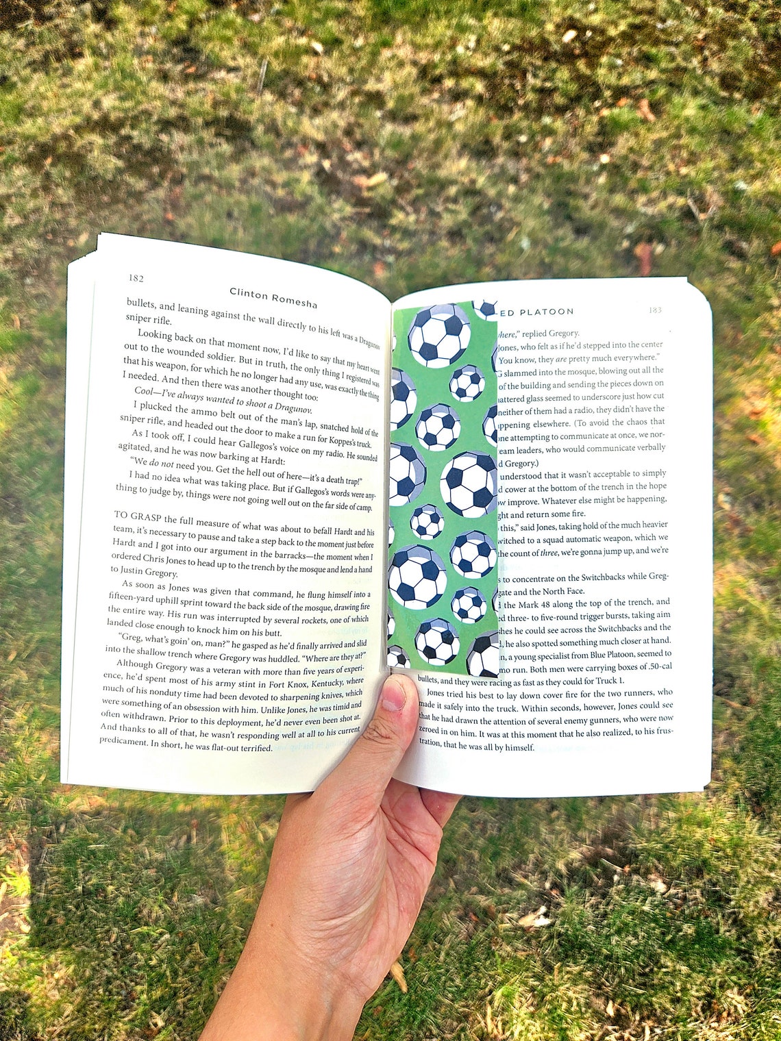 Green, Black, and White Soccer Bookmark - Custom/personalized Bookmark ...