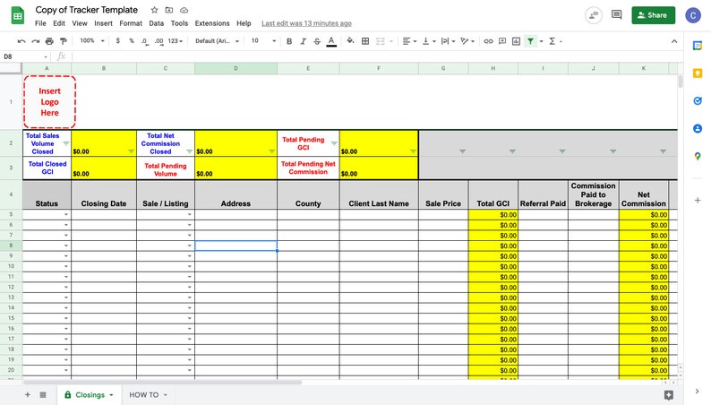 Real Estate Transaction Tracker - Etsy
