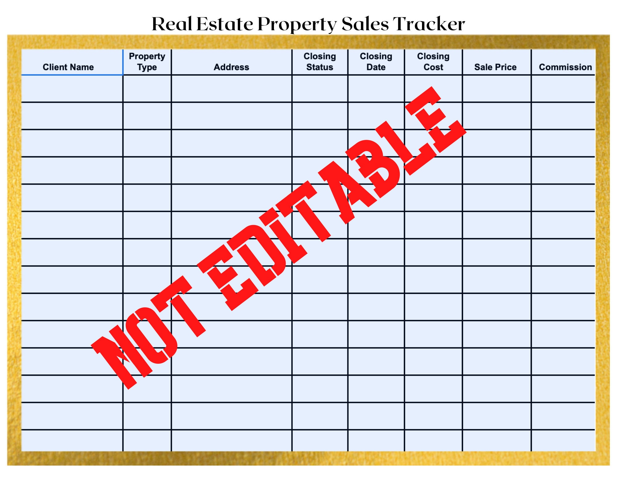 Printable Real Estate Sales Tracker - Etsy