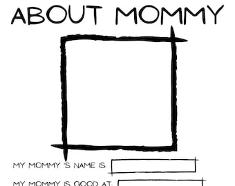All About My Mommy Fillable for Kids - Etsy
