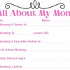 All About My Mommy Fillable for Kids - Etsy
