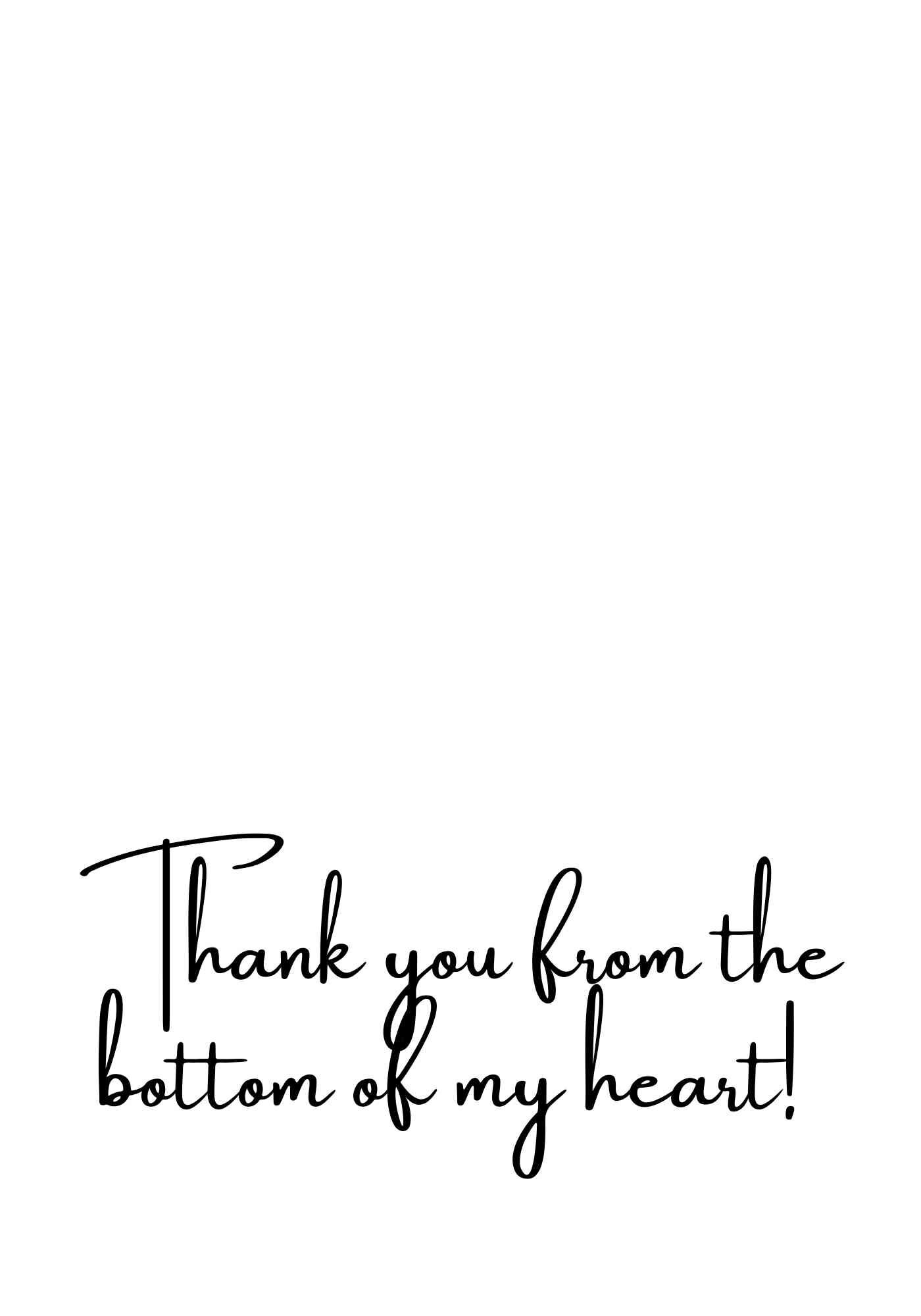 Thank You Card Bottom of My Heart Printable - Etsy