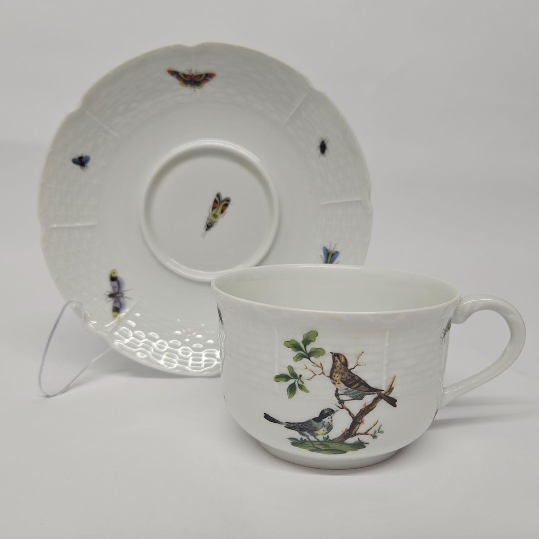 Ceralene A Raynaud Limoges France the Birds Les Oiseaux No 4 Cup and ...