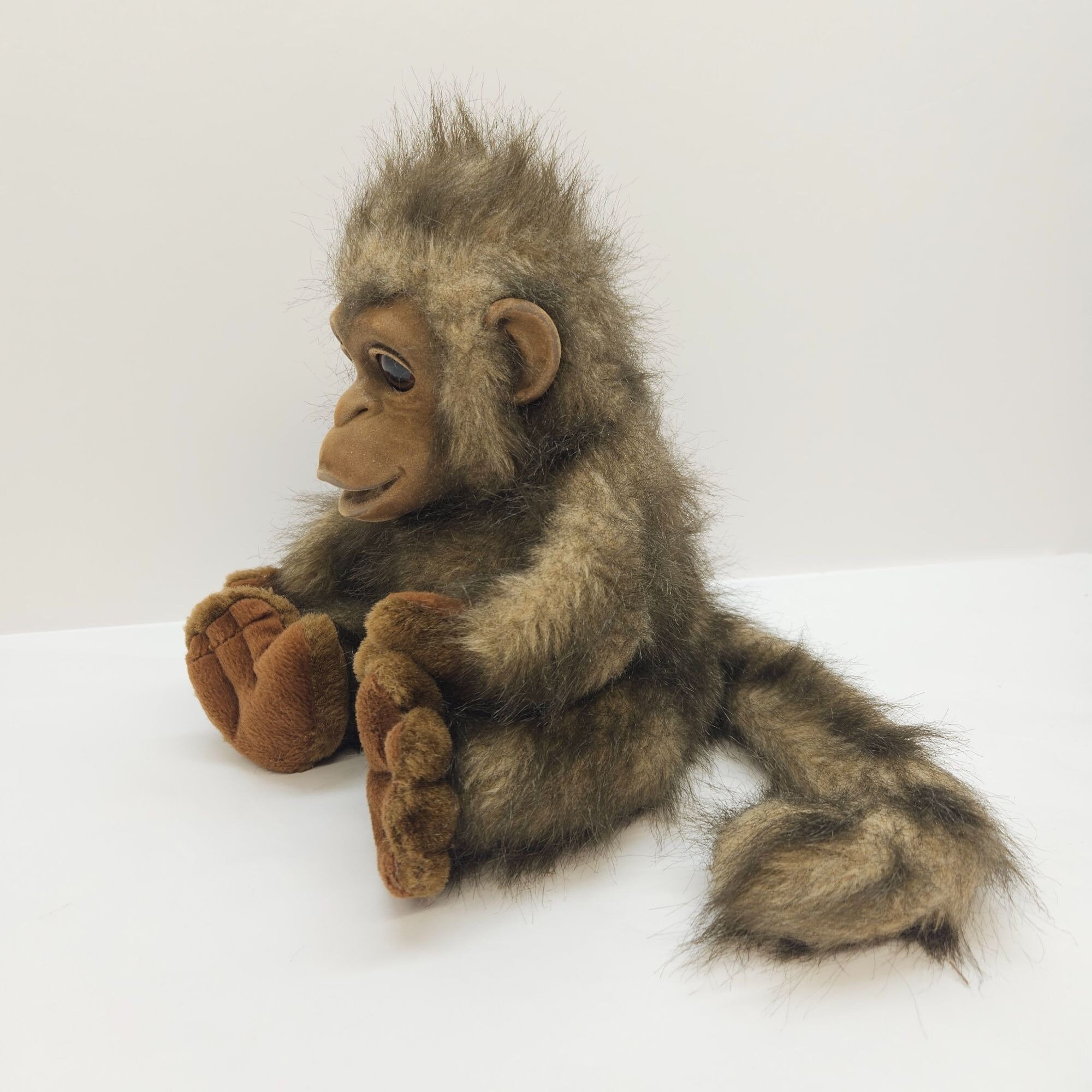 Toys R Us Animal Alley 12 Plush Monkey Chimp Hand Puppet Squeaker ...