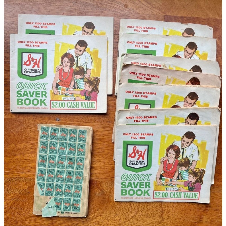 Vintage S & H Green Stamps Quick Saver Vital Foods Lot of 6 Books - Etsy