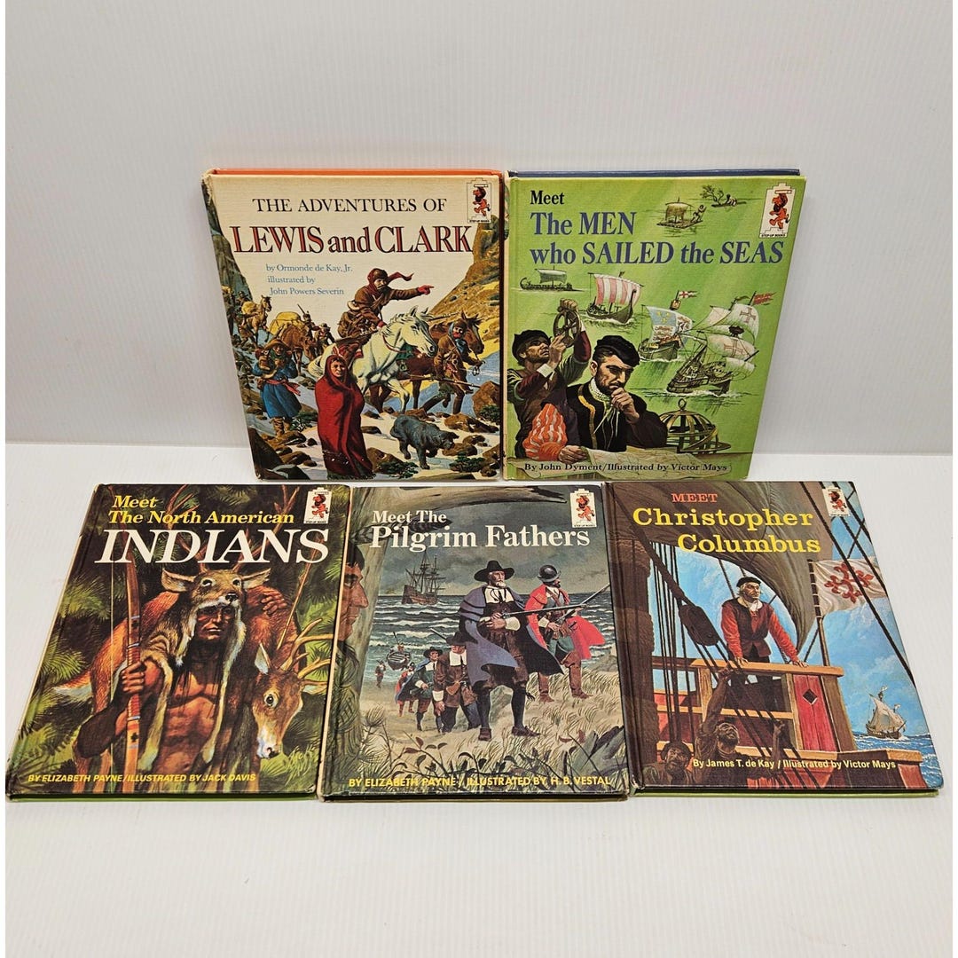 Step up Books Lot of 5 Meet Columbus Pilgrims Lewis/clark 1960s Random ...