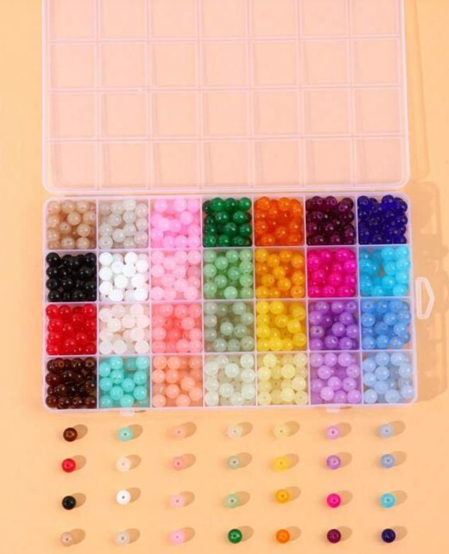 Glass Beads in 28 Colors 700pcs 8mm - Etsy