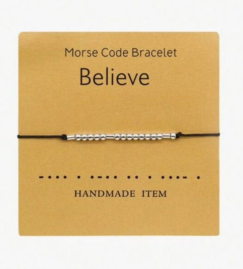 Morse Code Beaded Bracelet - Etsy
