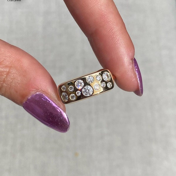 Flush Set Ring - Etsy