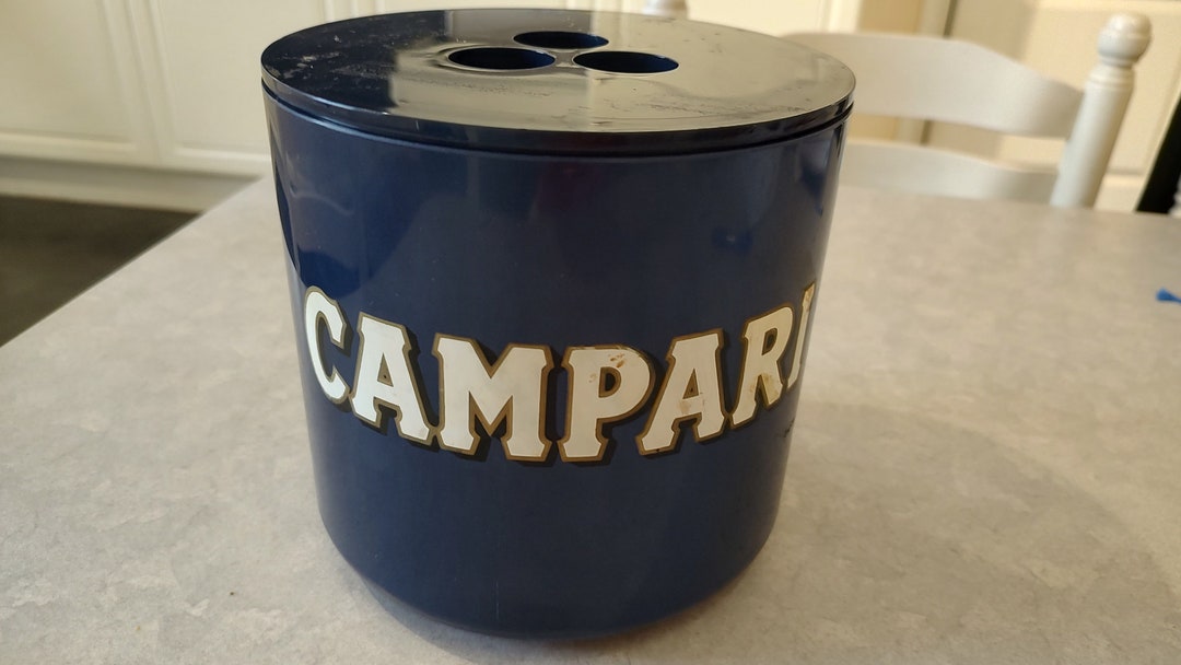 VINTAGE RETRO Campari Ice Bucket 1970S Blue - Etsy