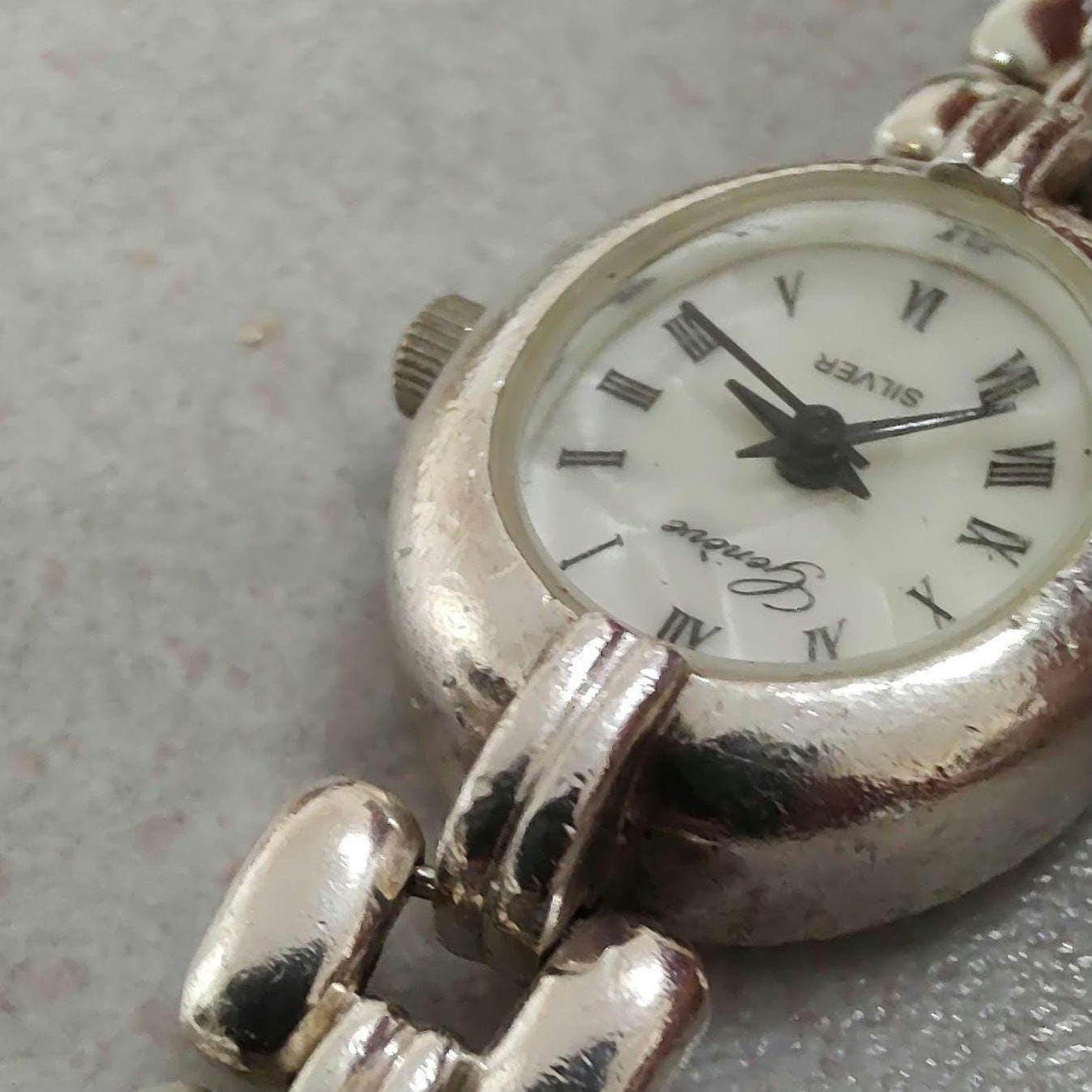 VINTAGE SOLID SILVER Geneve Sterling Silver 925 Quartz Watch - Etsy