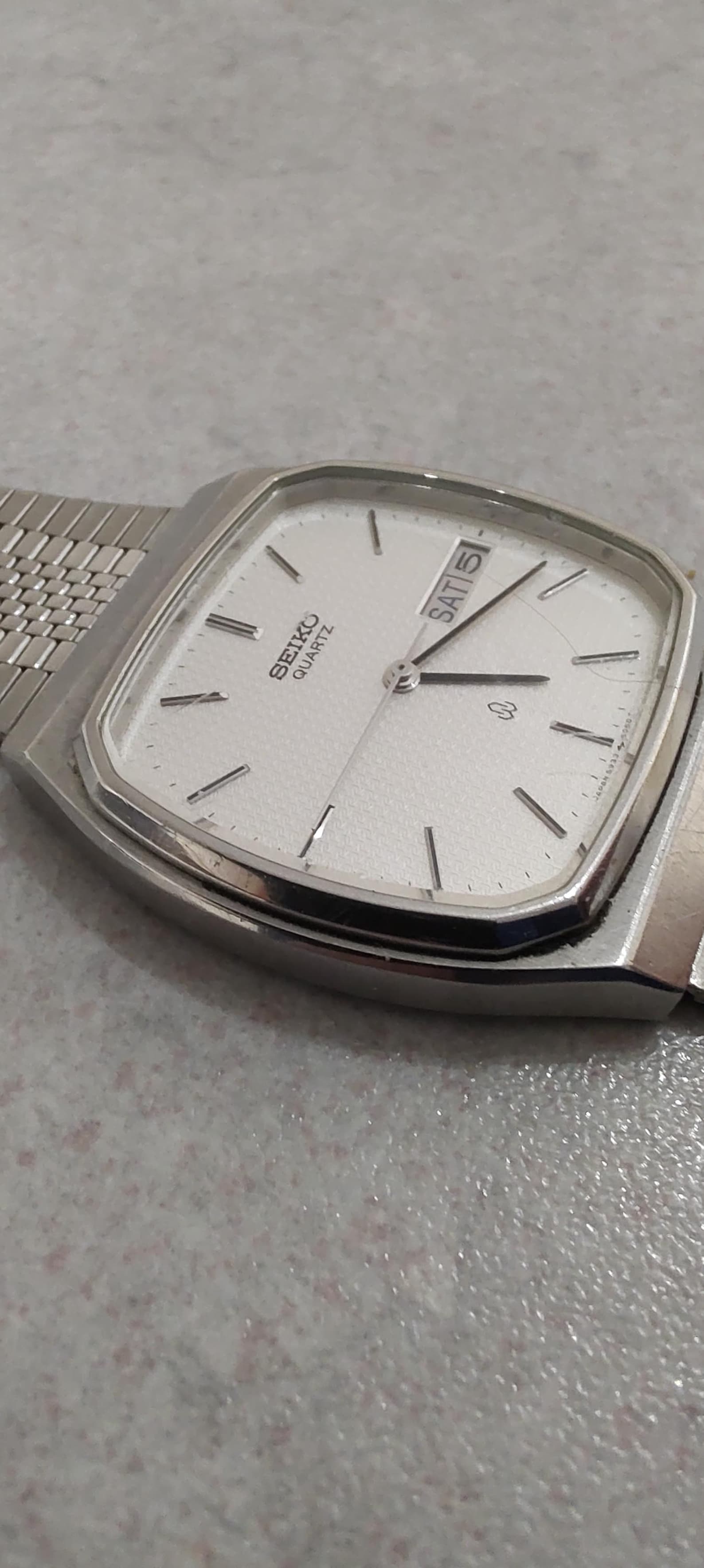 Vintage Seiko Octagon Watch, Textured Silver Tone, Unisex - Etsy