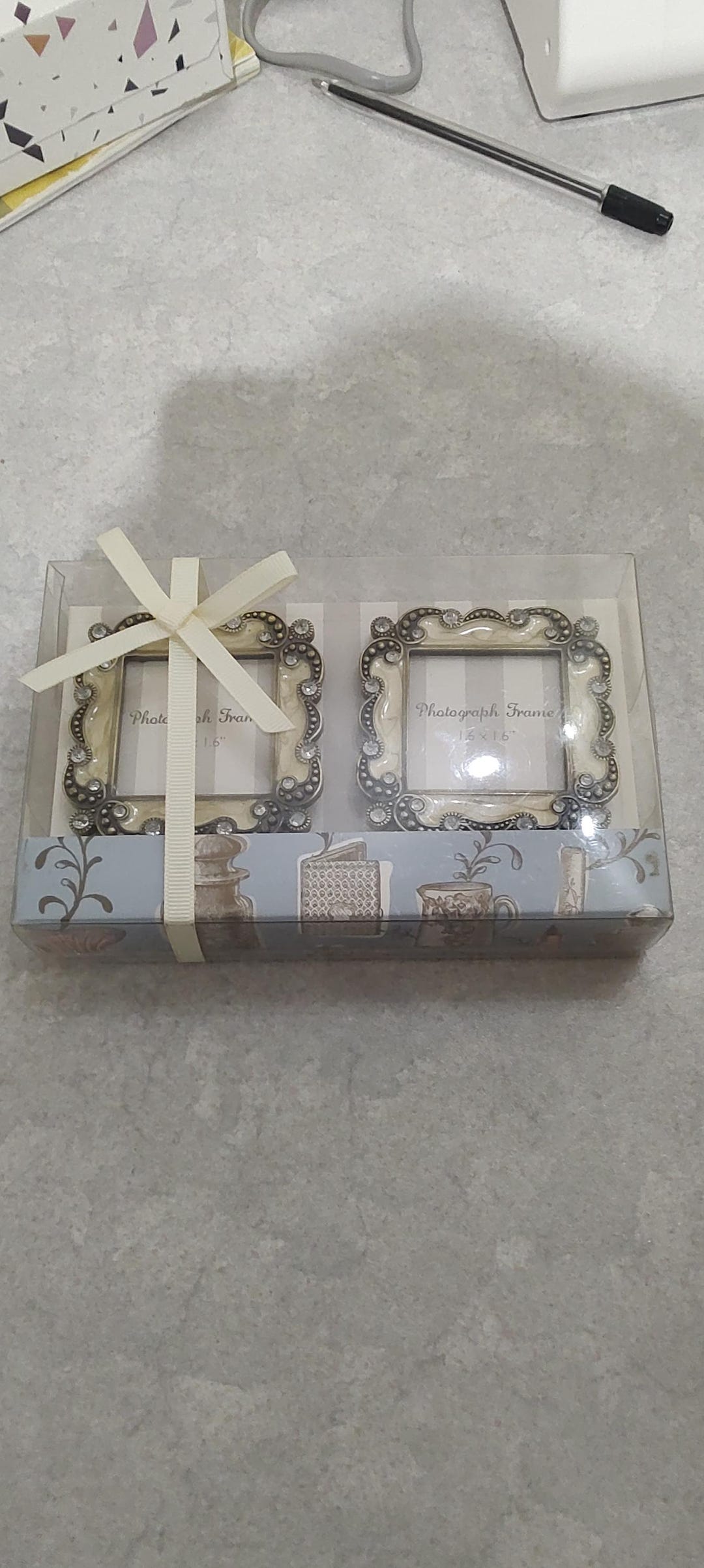 Set of Two Boots Ornate Miniature Photo Frames 1.6 X 1.6 picture ...