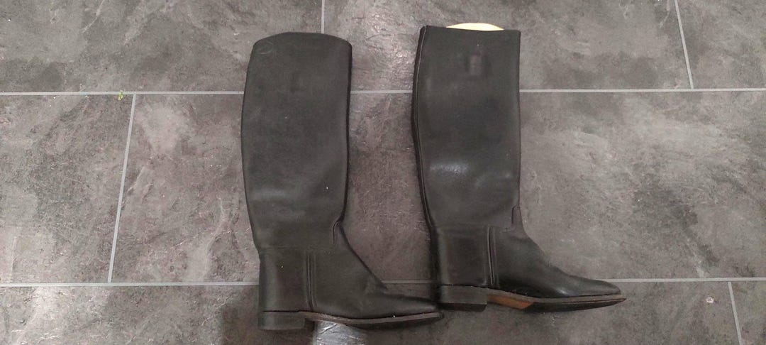 HAWKINS ROYALE Black Leather RIDING Boots Uk Size 5 - Etsy