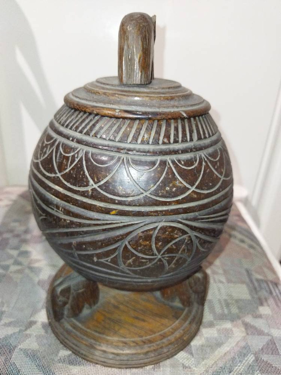 Early 20th Century Antique Vintage Hand Unusual Curio Novelty Carved ...