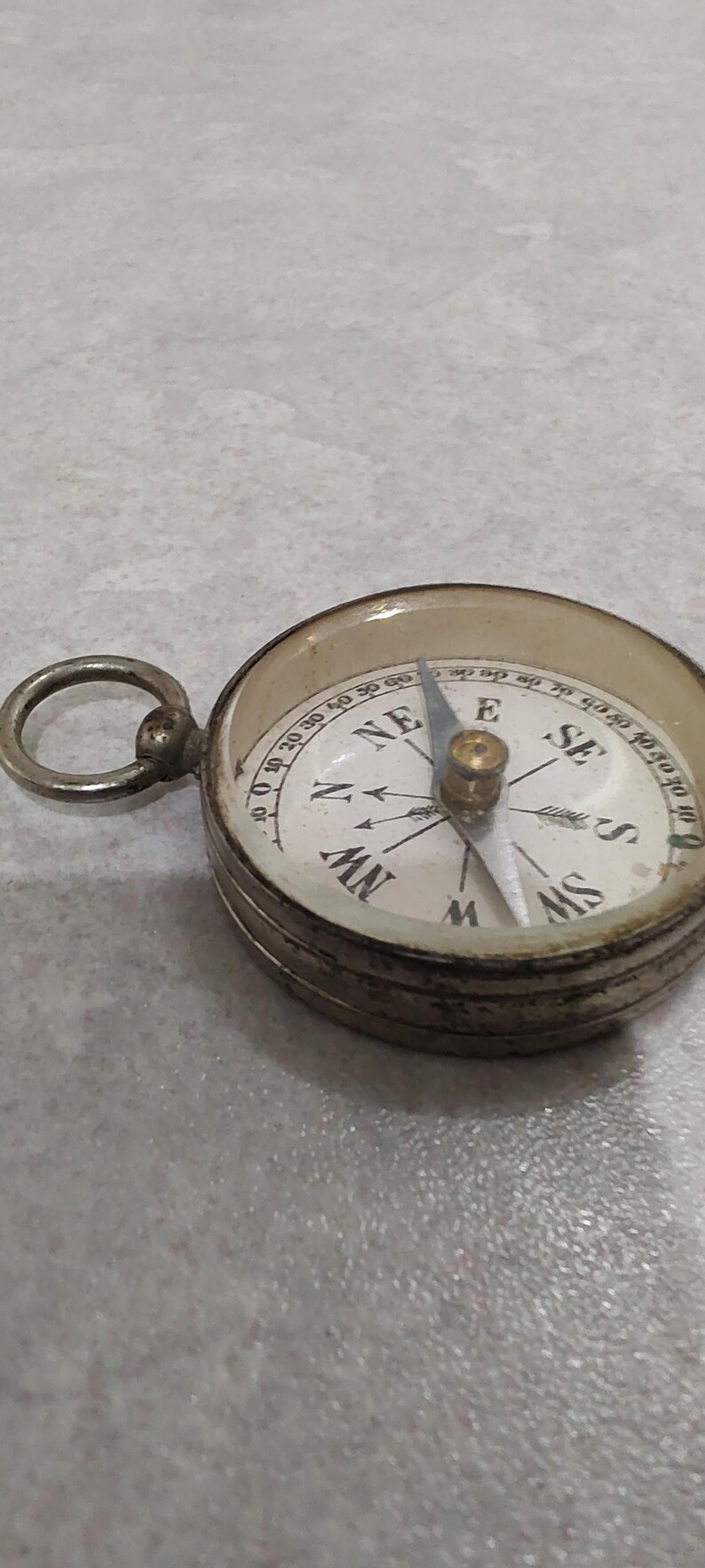 Antique Miniature Tinplate Compass, Nautical Pocket Compass - Etsy