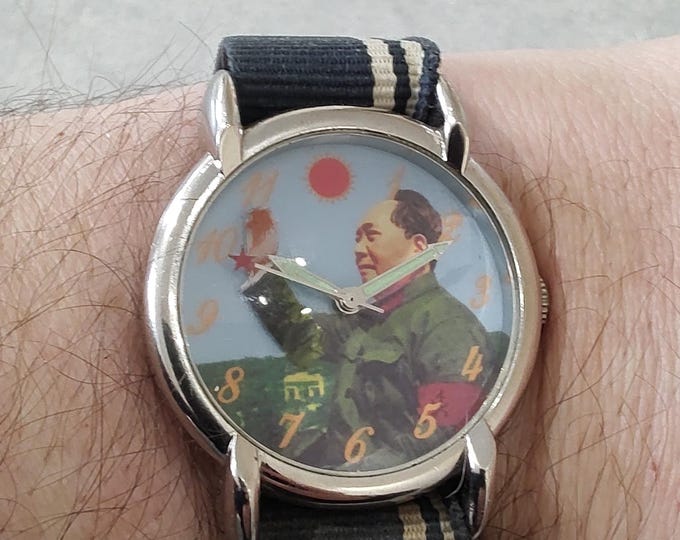 RARE CHAIRMAN MAO Zedong Watch Mechanical 1994 With Vintage 70s Strap ...