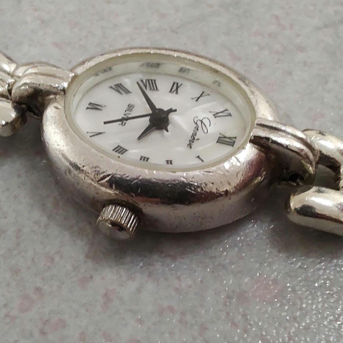 VINTAGE SOLID SILVER Geneve Sterling Silver 925 Quartz Watch - Etsy