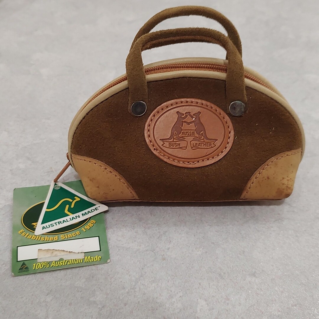 Real Authentic Australian Aussie Bush Leather Coin Purse Shape of Bag ...