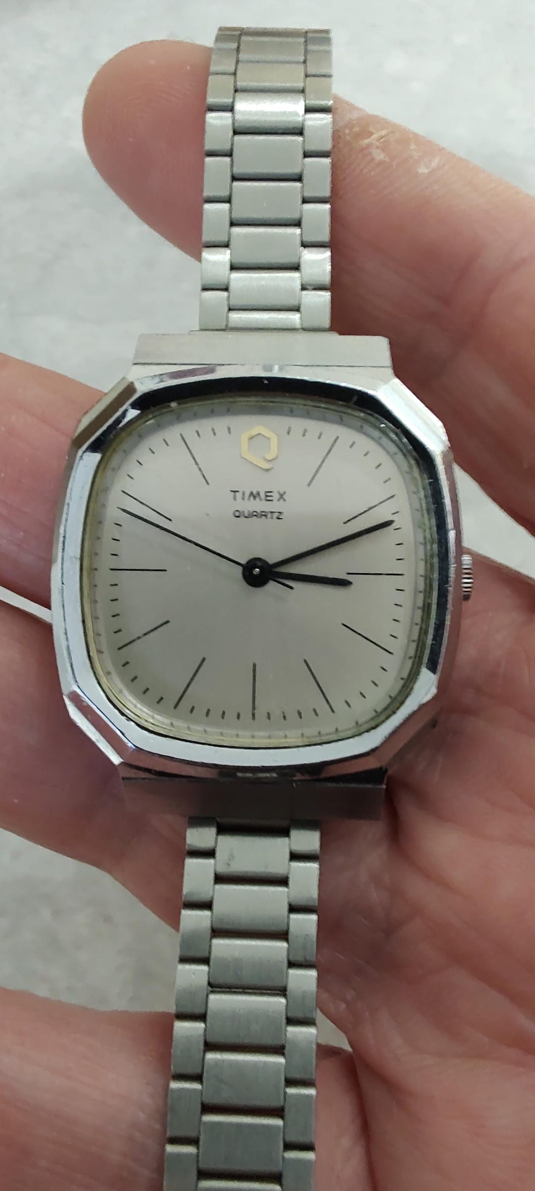 VINTAGE TIMEX Q M CELL Quartz Watch Octagonal Face - Etsy
