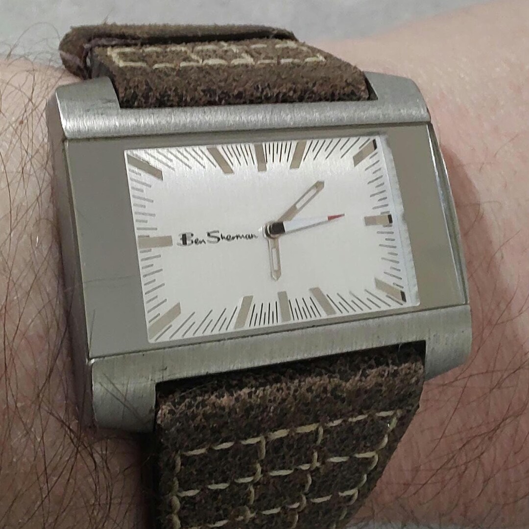 Vintage Large Mens Unisex BEN SHERMAN Dress Watch Formal Watch TV Watch ...