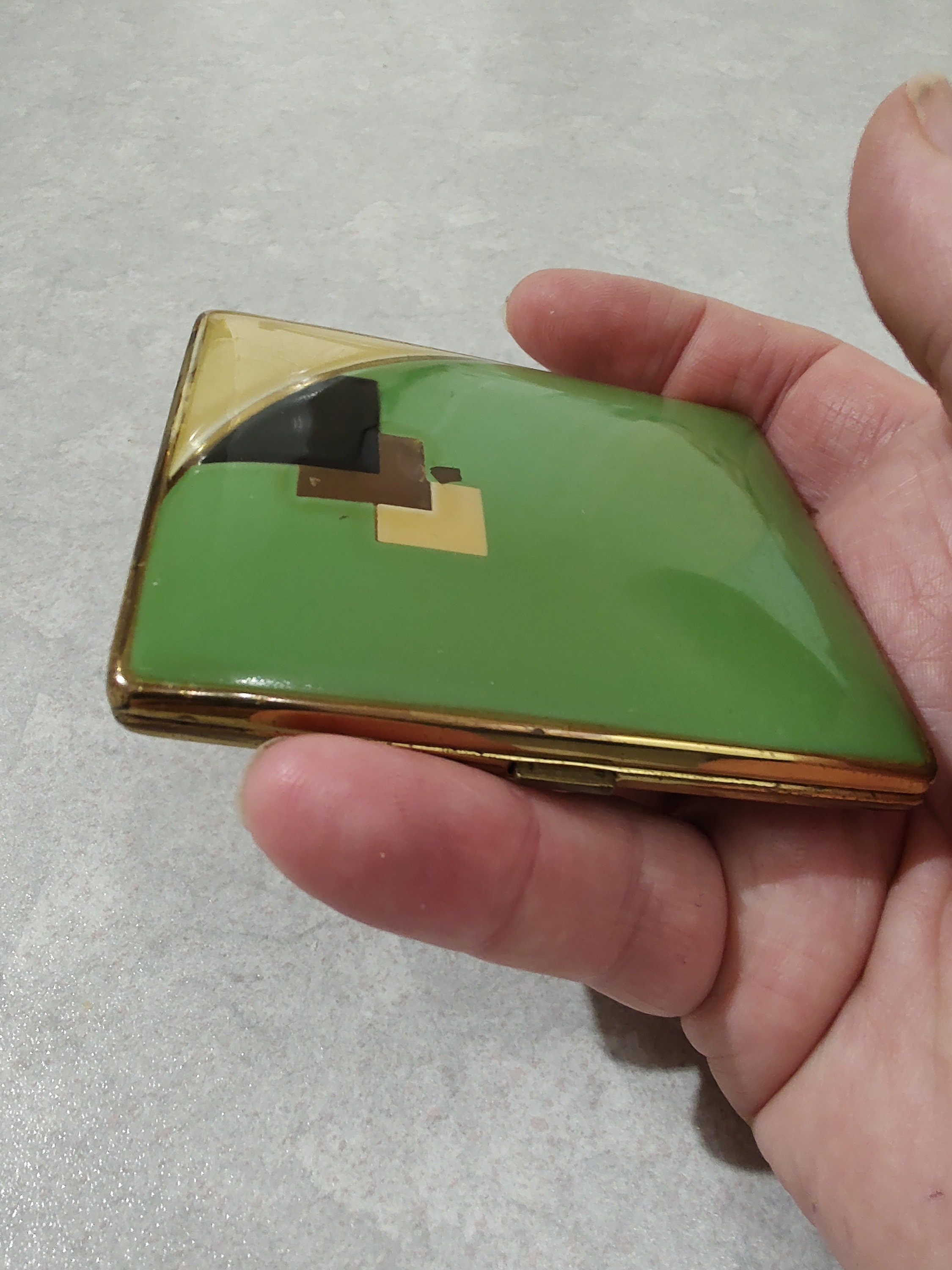 ART DECO Bahaus German French Austrian Art Deco Enamel Cigarette Case ...