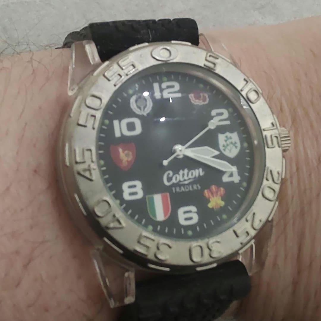Vintage COTTON TRADERS Six Nations RUGBY Watch - Etsy
